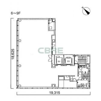 GINZA SS 85の空室情報（9階 / 65.11坪）（掲載終了）│賃貸オフィス・事務所│世界最大手*【CBRE】